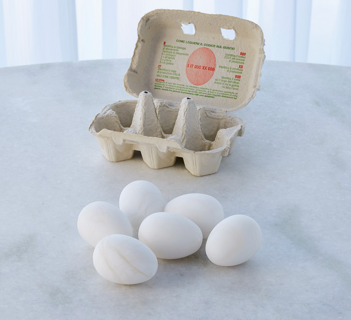 Set of 6 White Alabaster Eggs – SHOP by Interior Archaeology