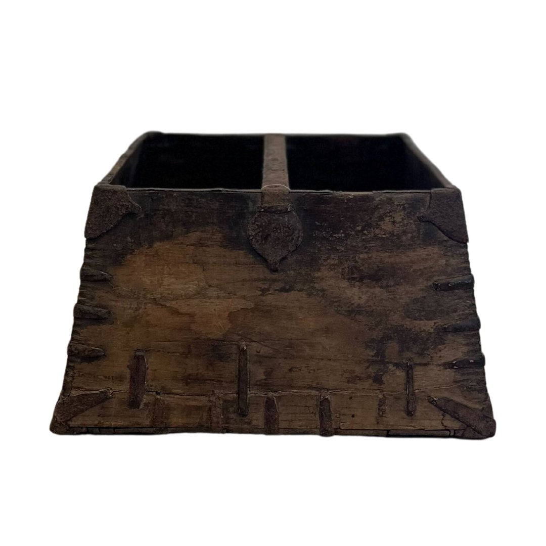 Antique Wooden Grain Measuring Scoop with Iron Details - A - SHOP by ...