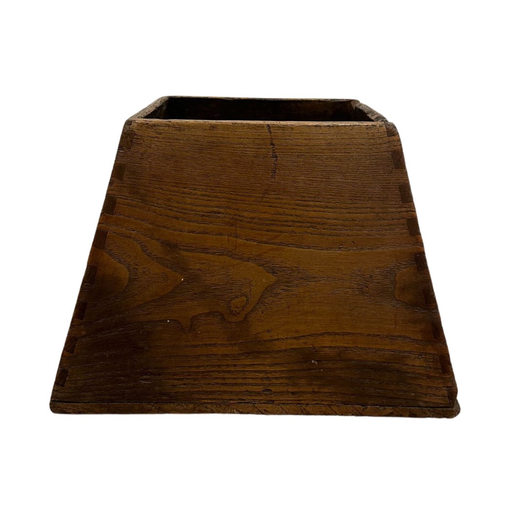Antique Wooden Trapezoid Cache Pot with Dove Tail Corners - Large ...