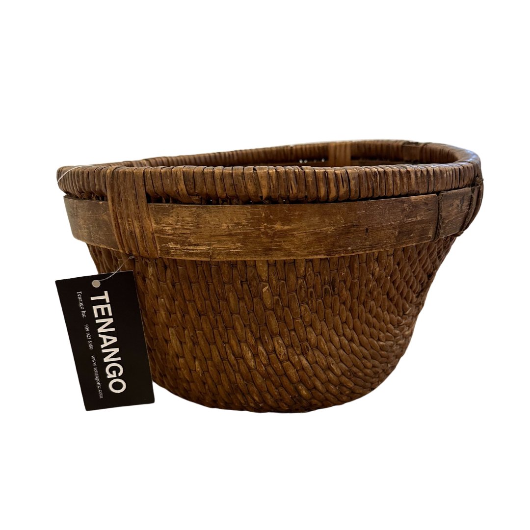 Antique Woven Cache Pot/Plant Basket - C - SHOP by Interior Archaeology