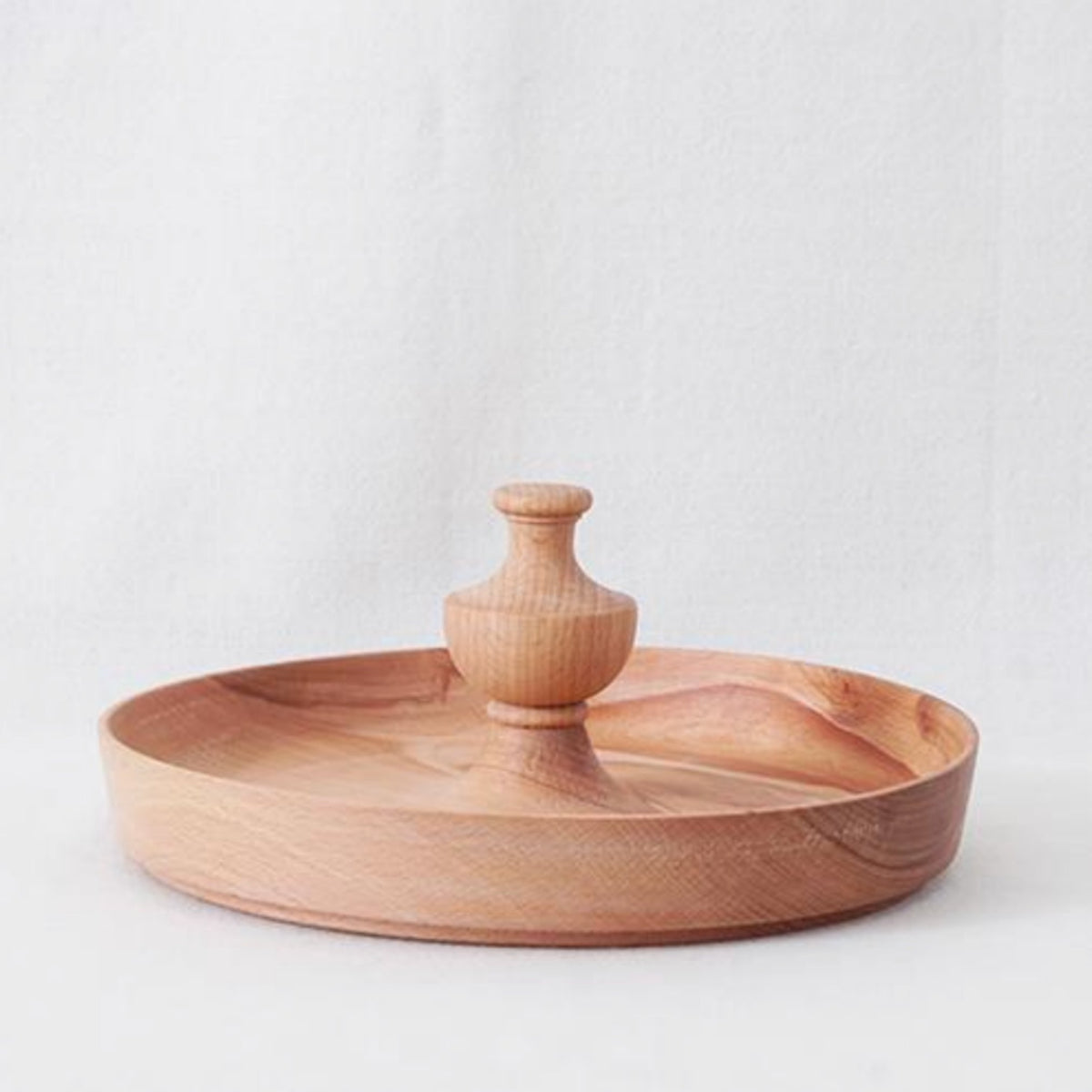Beechwood Tray with Finial Handle - SHOP by Interior Archaeology