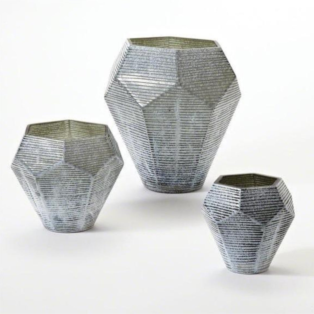 Faceted Glass Stria Vase Collection - SHOP by Interior Archaeology