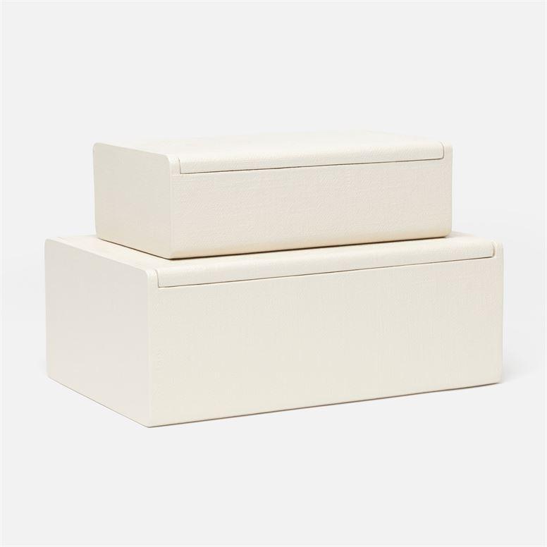 Faux Linen Halia Box Set - Set of 2 - SHOP by Interior Archaeology