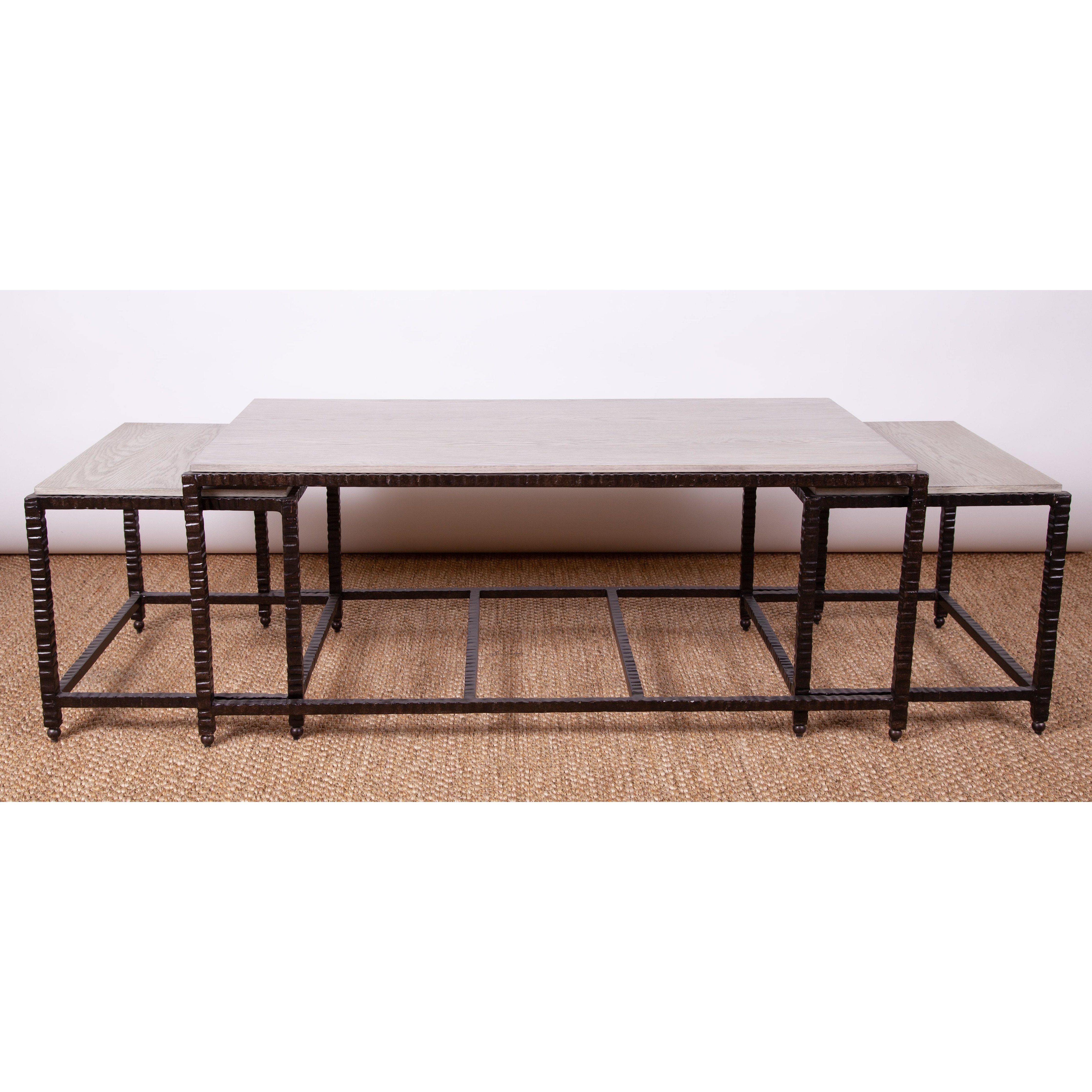 Iron Framed 3-piece Coffee Table - SHOP by Interior Archaeology