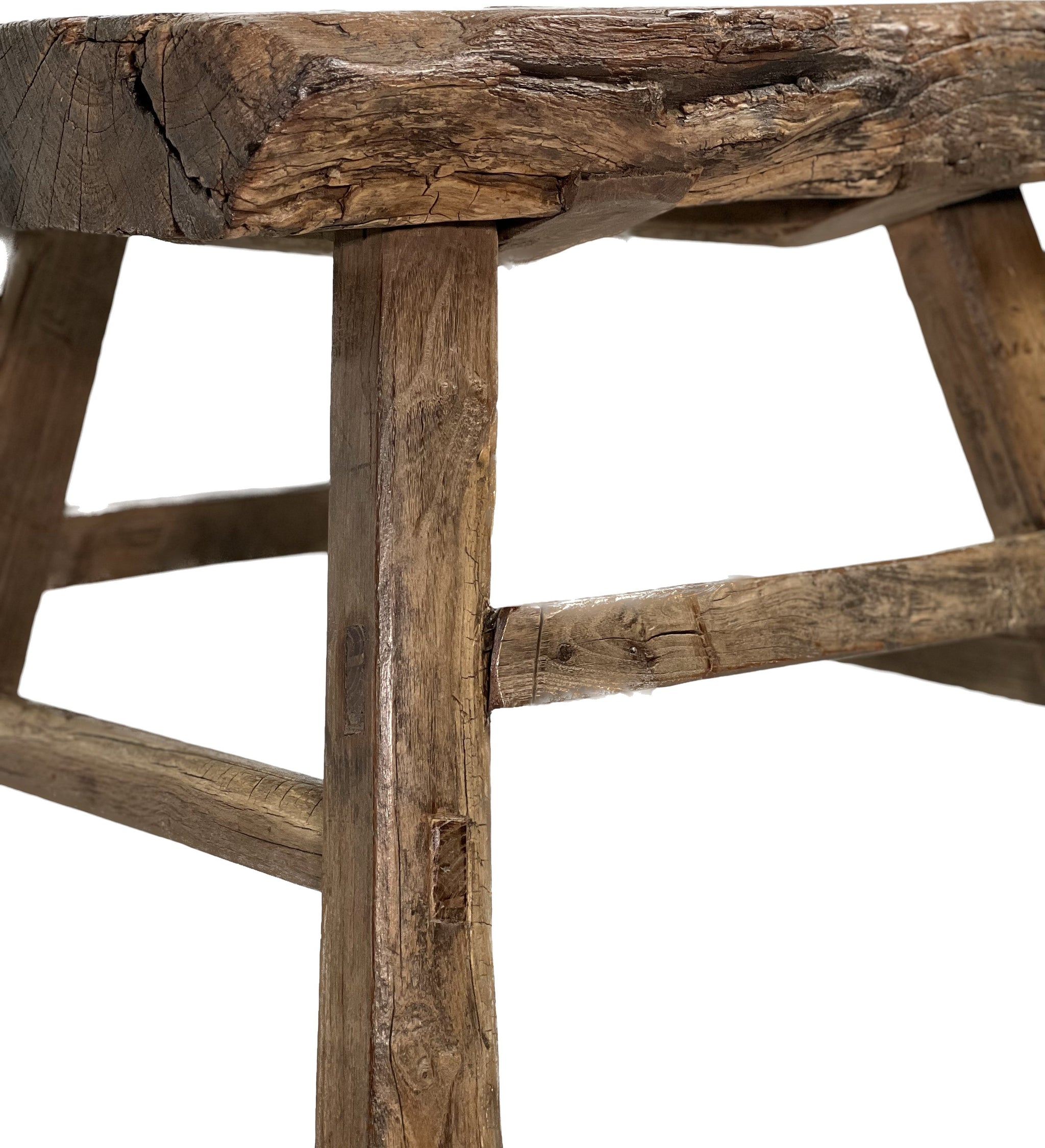 Large Primitive End Table Stool 1 - SHOP by Interior Archaeology