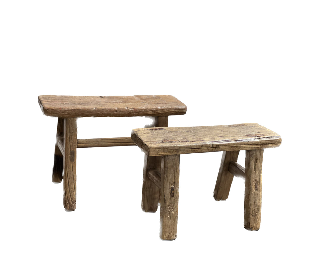 Rustic Antique Mini Stools - SHOP by Interior Archaeology