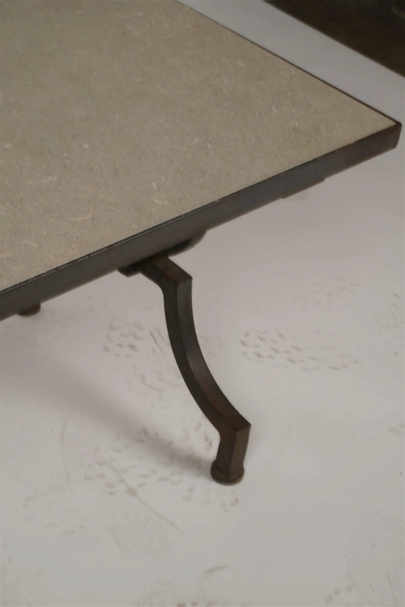 Vintage Iron & Limestone Coffee Table - SHOP by Interior Archaeology